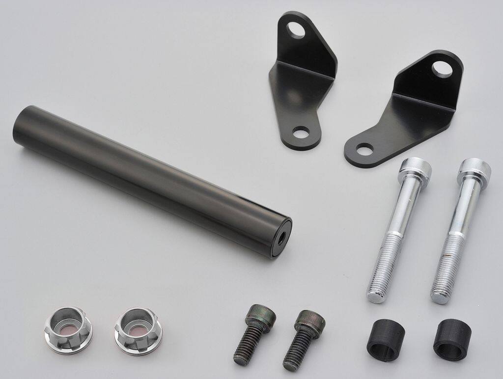 ■商品概要・PREMIUM ZONEキャップボルトカラーM8 アッシュシルバー付属・バー有効長＝155mm・パイプ径Φ22.2・スチール製艶消し黒塗装仕上げ・取付作業時間目安：0.5h-1.0h■詳細説明車種別専用設計なので、電子機器を見や...