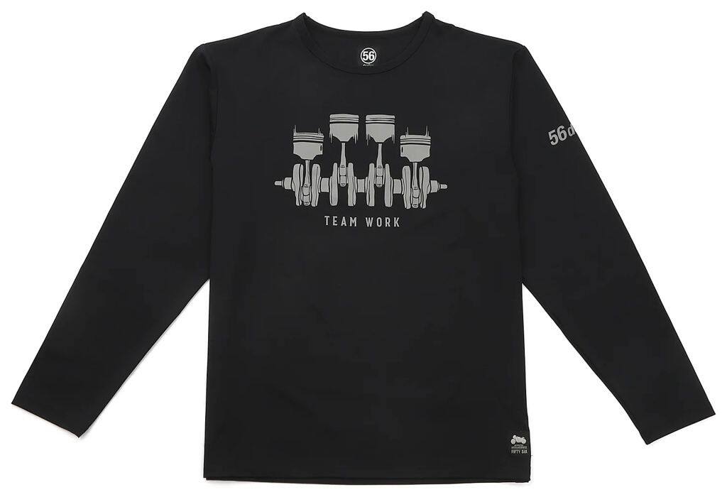 ■商品概要カラー：Black／Gray表地：ポリエステル 93％ ，ポリウレタン 7％HIGHCOOL-T?採用■詳細説明デザイン・バイクのエンジン内部で力強く動くピストンを、仲間と連携しながら働く'チームワーク'の象徴として表現したグラフ...