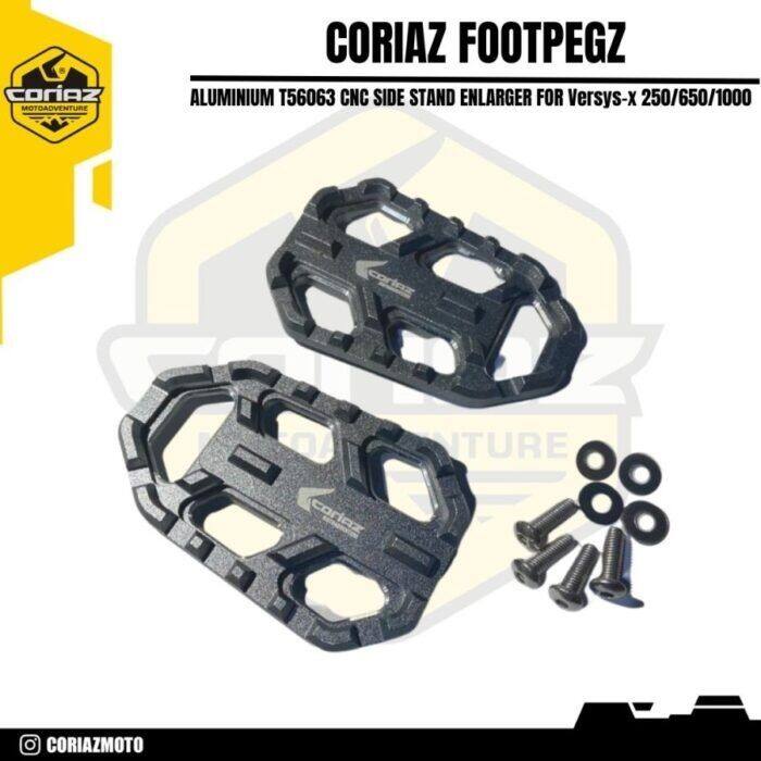 ■商品概要仕様：- アルミニウム6063- Coriaz Motoadventure基準で製造商品内容：- 2個のCoriazフットペグオフロード- ボルト4本適合車種：Kawasaki Versys-X 250 / 650 / 1000■...
