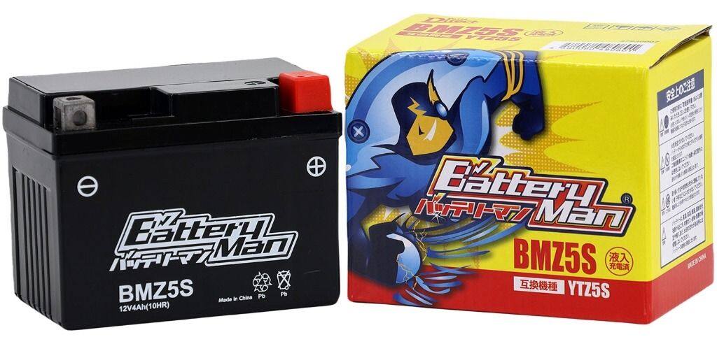 ■商品概要メーカー品番：BMZ5S電解液：液入MFタイプ電圧(V)：12Vバッテリー規格：Z5S寸法(長さ×幅×高さ)(±2mm) 113×70×87.3仕様：10時間率 容量(Ah)：4.0互換品番：PSZ5S、YTZ5S■詳細説明液入り...