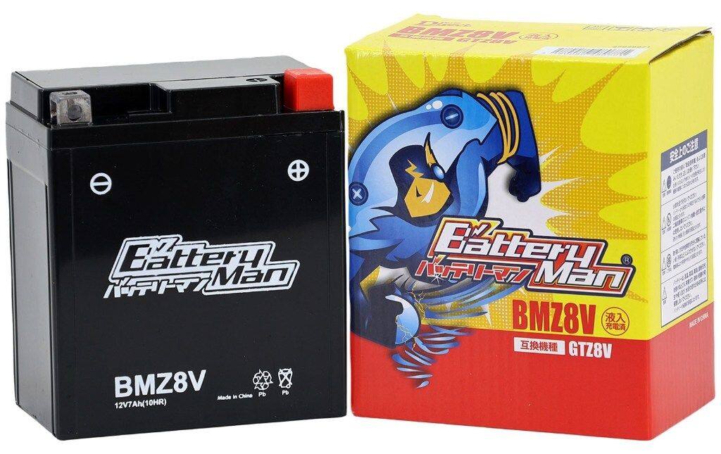 ■商品概要メーカー品番：BMZ8V電解液：液入MFタイプ電圧(V)：12Vバッテリー規格：Z8V寸法(長さ×幅×高さ)(±2mm) 113×70×127仕様：10時間率 容量(Ah)：7.0互換品番：PSZ8V、GTZ8V、BTZ8V、AT...