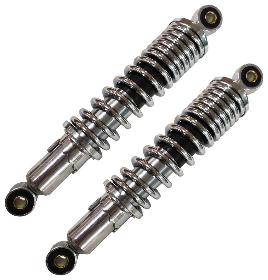 ■商品概要長さ：280mmカラー：メッキサイズ：280mm質量：2.44kg・商品サイズ取付け穴径：上下 10mmスプリング：6mm仕様：製造国：中国■詳細説明壊れたサスペンションを交換することで、走行中に発生する振動や衝撃を吸収・緩和し、...