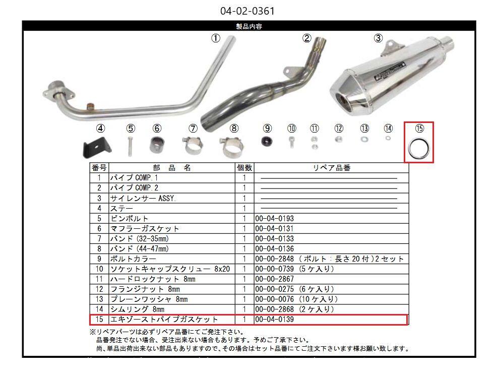 ■商品概要【画像内番号】15入数：1対象商品品番：04-02-0361■注意点※該当商品は画像赤枠内です。※ロットによっては、価格変更前の旧価格・旧JANコードでのラベルでお届けになる場合がございます。予めご了承ください。※メーカー都合によ...