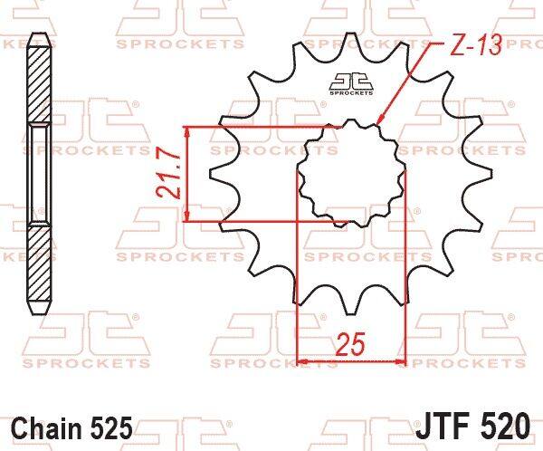 ■商品概要Teeth：17Chain：525Available sizes：14，15，16，17Material：SCM420/20CrMo Chromoly Steel AlloyAlternative type：JTF520RB (O...