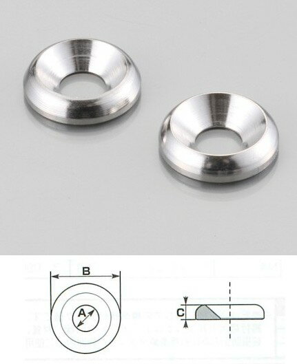 ■注意■この商品は下記となります。必ずご確認ください。8mm用用／サイズ：(内径/A)8.3mm×(外径/B)22mm×(厚み/C)4.5mm■他の商品はこちらです6mm用用／サイズ：(内径/A)6.3mm×(外径/B)16mm×(厚み/C...