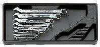 ■商品概要【重量】 1000g【入数】 8本組【付属品】 トレイ【セット内容】・コンビネーションレンチ MS2-07／08／10／12／13／14／17／19■詳細説明樹脂成形トレイ (W444×D184×H48) 付。メガネ部オフセット1...