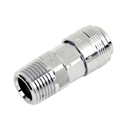 ■商品概要【素材／材質】・本体：鋼鉄・他・Oリング：NBR【商品仕様】汎用エアソケットR1/2サイズ：53.2X23重量：84g適用流体：空気最高使用圧力：1.5Mpa【規格】S-OL24M L 080■詳細説明エア配管をワンタッチで接続で...