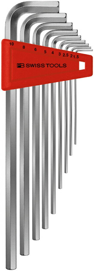 ■商品概要【セット内容】・ロング六角棒レンチ (211-1.5・2・2.5・3・4・5・6・8・10)【質量 (g)】431■詳細説明【特長】●ホルダー付・パッケージ付ロング六角棒レンチセット。●ニッケルクロームメッキタイプです。