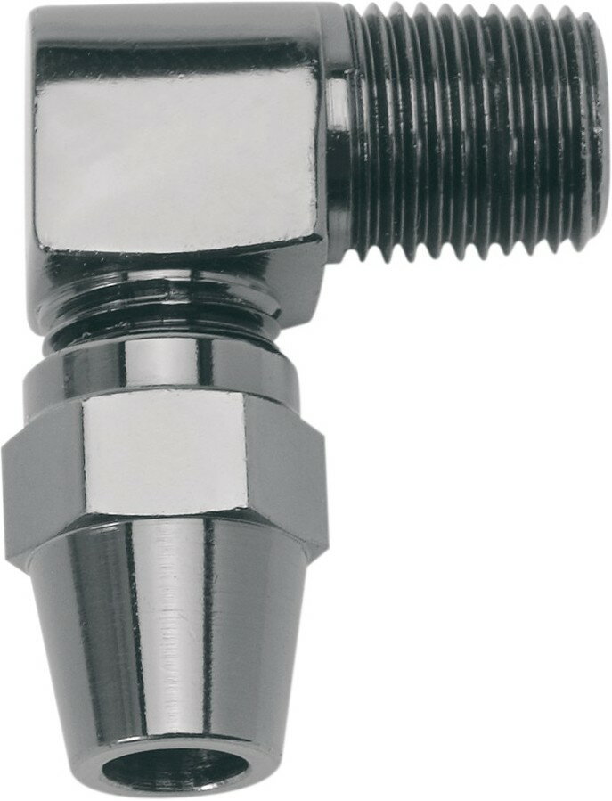 ■商品概要角度：90度カラー：ブラックU.S.A.製：○素材：スチールモデル：PRO SYSTEM IIパッケージング：1個サイズ：1／8” NPT専用設計：-スタイル：カスタムパーツタイプ：フィッティングANGLE：90oCOLOR：Bl...