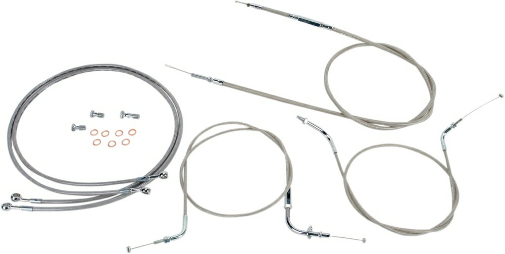 ■商品概要ABS：いいえバー高さ：12” 14”クリアコート：はいカラー：ナチュラル仕上げ：クローム米国製素材：ステンレス専用設計：はいスタイル：リプレイスメントタイプ：ハンドルバーケーブル■詳細説明・Custom and complete...