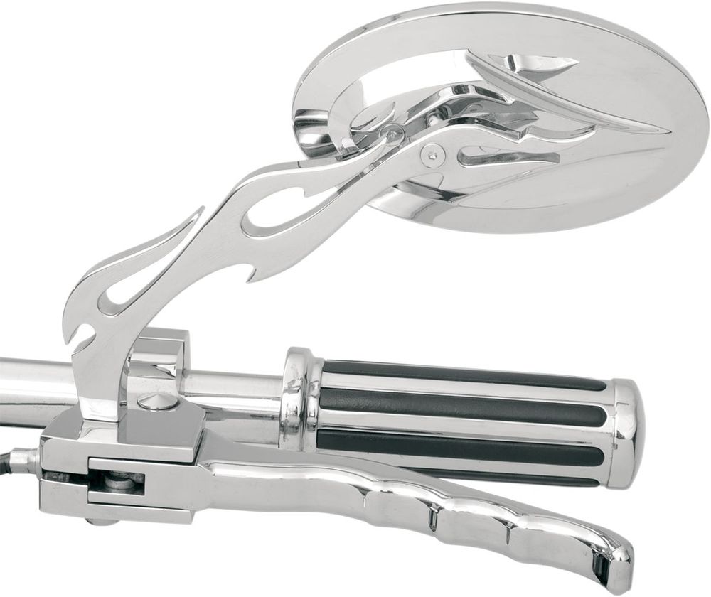 ■商品概要カラー：ナチュラル仕上げ：クロムガラス高さ：3 1/4”ガラス形状：オーバルガラス幅：5 1/4”U.S.A.製：-モデル：ツーリング入数：ペアサイド：左側、右側専用設計：-ステムサイズ：5 3/4”ステムタイプ：ベント、炎スタイ...