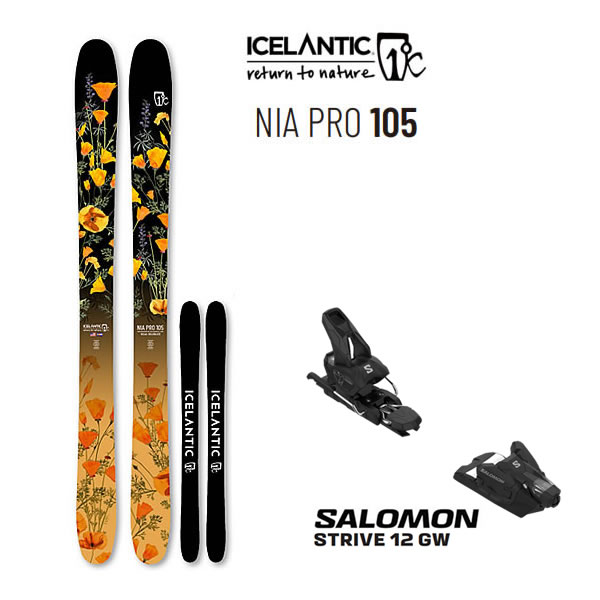 【2023-2024モデル】送料無料・代引き不可【日本正規品】 ICELANTIC スキー / アイスランティック スキー板 日本正規品 NIA PRO 105 (ニア プロ 105) SABA / NIA シリーズは「7」というラッキーナ...
