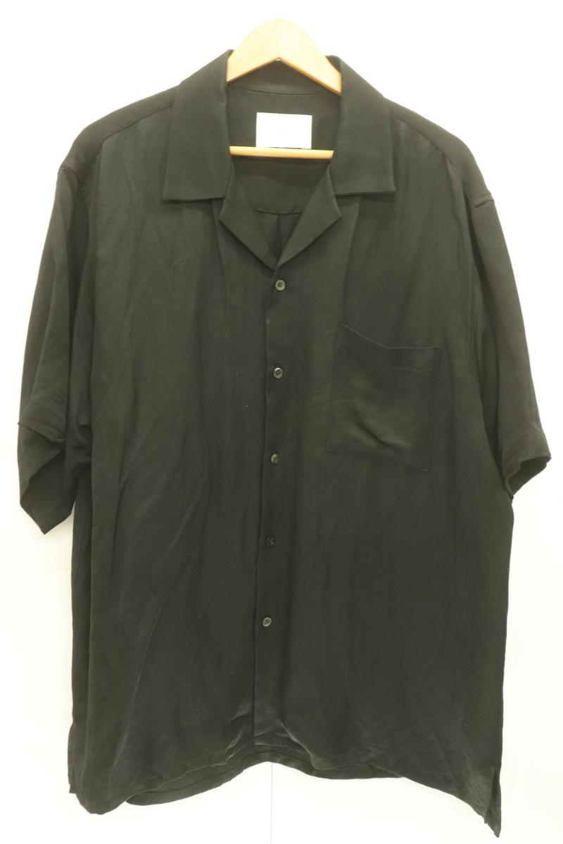 　商品状態説明 詳細説明 VIS LI TWILL OVERSIZED OPEN COLLAR SS SHIRT ssstein M 黒 ブラック 無地 【状態ランク：C 使用感がありダメージが確認できる状態】 【状態備考】 全体的に毛羽立...