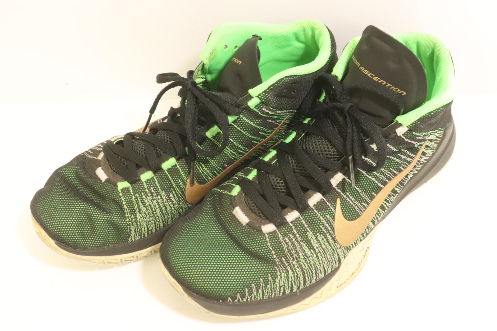 　商品状態説明 詳細説明 ZOOM ASCENTION NIKE 27cm 黒 ブラック 緑 グリーン 【状態ランク：C 使用感がありダメージが確認できる状態】 【状態備考】 両足アウトソール、ミッドソールに汚れが見られます。両足アッパー部...