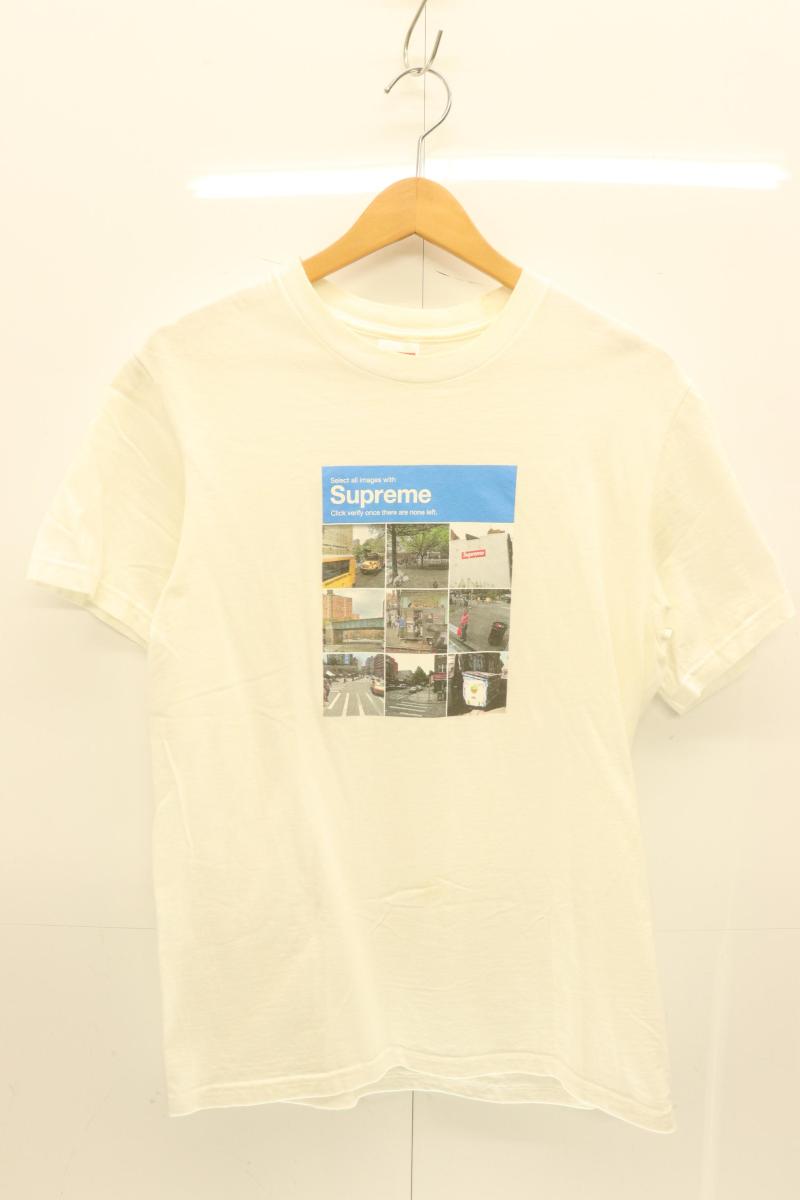 　商品状態説明 詳細説明 20AW VERIFY TEE Supreme S 白 ホワイト プリント 【状態ランク：D 使用感があり汚れなどのダメージが見られる中古品】 【状態備考】 前面左肩部分に穴あきが見られます。首元に薄汚れが見られま...