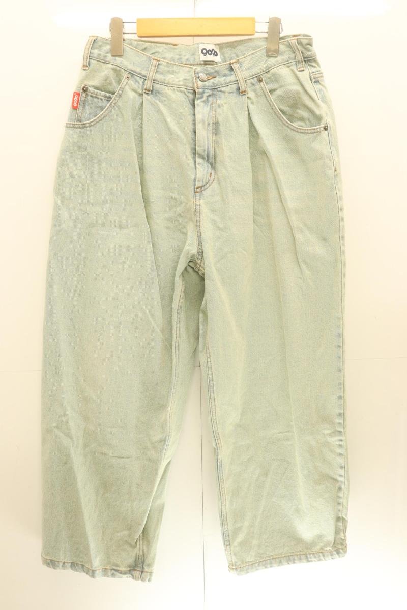 　商品状態説明 詳細説明 King Logo Vintage Like Denim 9090 L インディゴブルー 藍 刺繍 【状態ランク：C 使用感がありダメージが確認できる状態】 【状態備考】 前面太もも部分に履きジワが見られます。全体...