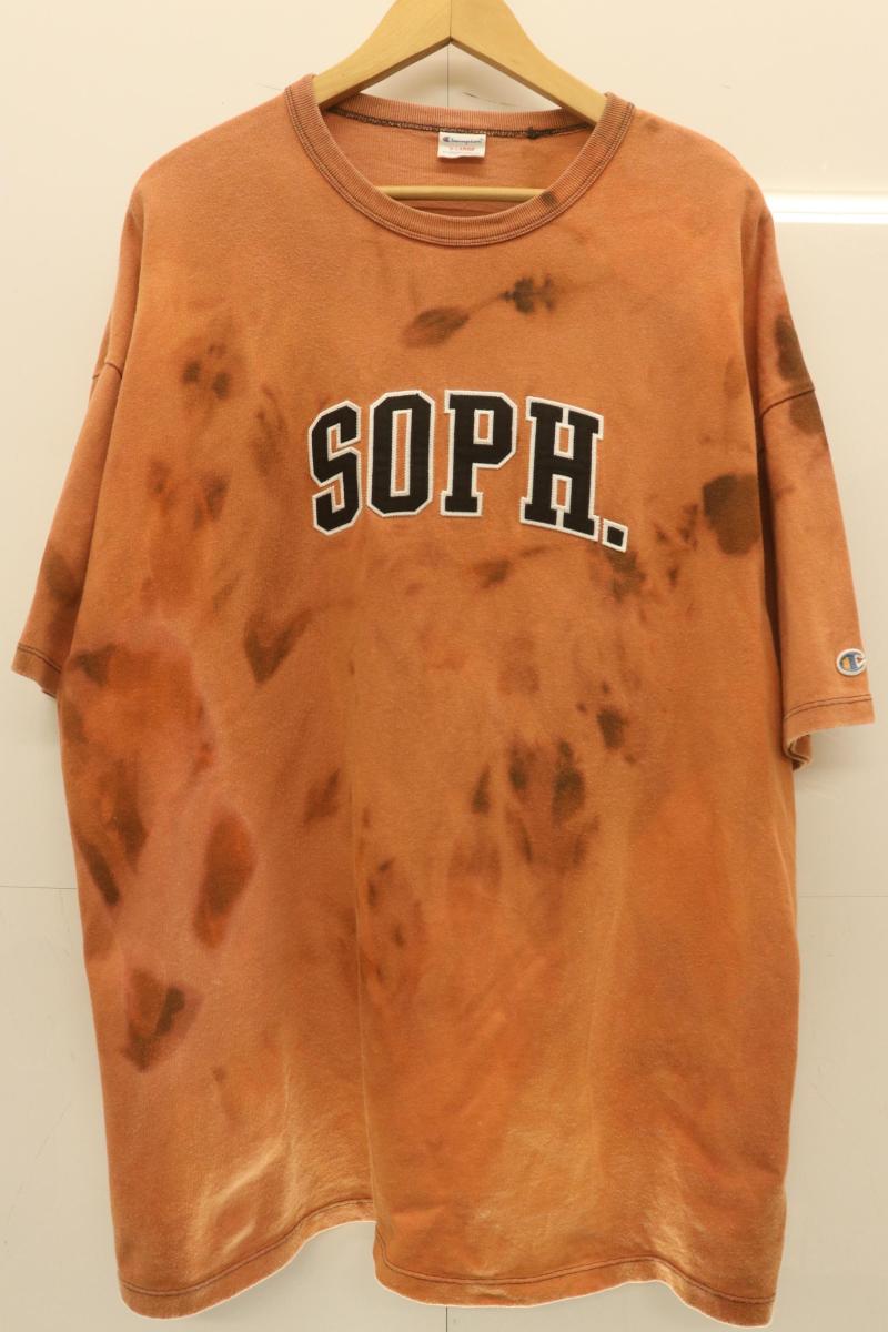 　商品状態説明 詳細説明 Tシャツ Champion × SOPHNET. XL オレンジ 橙 ワッペン タイダイリメイク 【状態ランク：C 使用感がありダメージが確認できる状態】 【状態備考】 全体的に色あせが見られますが特に目立った汚れ...