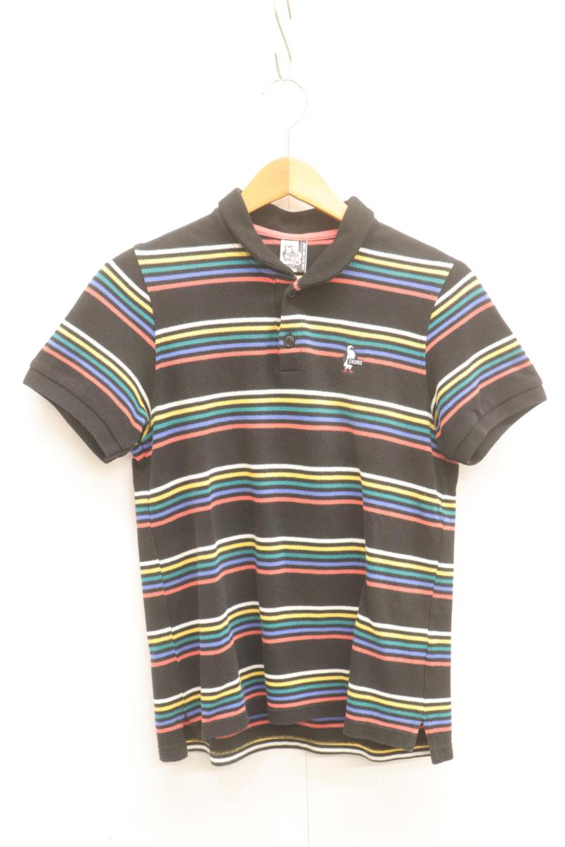 　商品状態説明 詳細説明 Booby Border Shawl Polo Shirt CHUMS M 黒 ブラック マルチカラー ボーダー 【状態ランク：C 使用感がありダメージが確認できる状態】 【状態備考】 全体的に毛羽立ち、使用感が見...