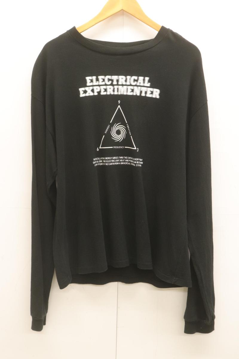 　商品状態説明 詳細説明 ELECTRICAL LONG TEE fill the bill L 黒 ブラック プリント 【状態ランク：C 使用感がありダメージが確認できる状態】 【状態備考】 両袖口に毛玉が見られます。全体的に薄汚れ、色あ...
