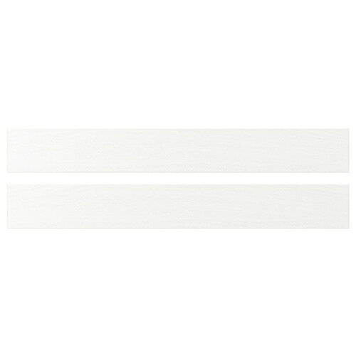 ENKOPING エンコーピング 引き出し前部 - ホワイト 木目調 75x10 cm. フォイル仕上げなので表面が滑らかです。湿気やシミにも強く、お手入れも簡単です 25年品質保証。詳しくは「品質保証のご案内」をご覧ください ノブまたは取...