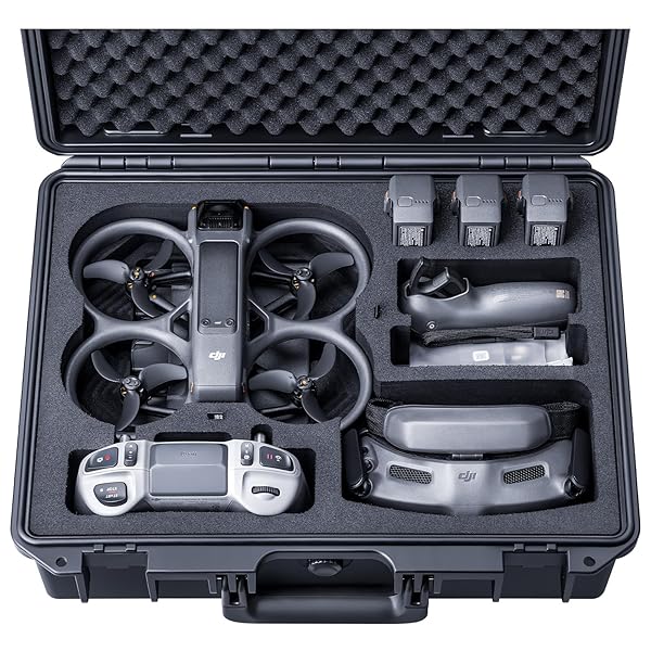 Titan AT200 防水ケース DJI Avata 2 コンボ、DJI FPV送信機 3、DJI Goggles 3 と DJI RC Motion 3 に適用、最大でバッテリー7個を収納可能【ケースのみ】ブランド色ブラックモデルDCP...