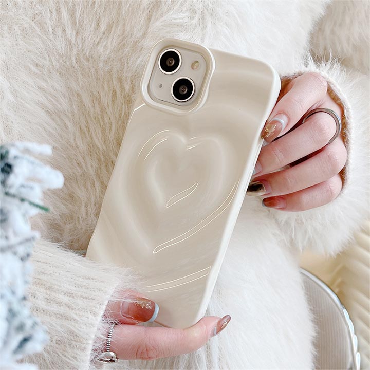 アイフォン17ケース カプチーノハート iPhone17ケース iphoneケース ハート 可愛い 白 ソフト 軽量 薄型 おしゃれ 韓国 スマホケース スマホカバー スマートフォンケース iPhone12 iPhone13 iPhone1...