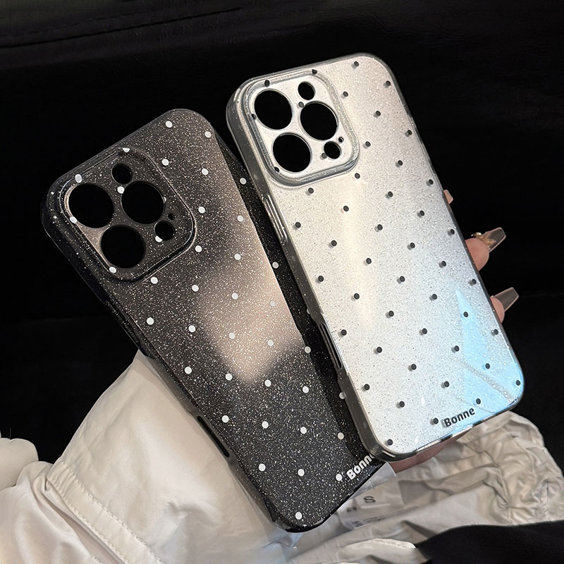 アイフォン17ケース ドット 水玉 キラキラ アイフォンケース スマート アイフォン16ケース ラメ 白 黒 スマホケース ソフト 軽量 iPhone13 iPhone14 iPhone15 iPhone16 iPhone17Pro Max...