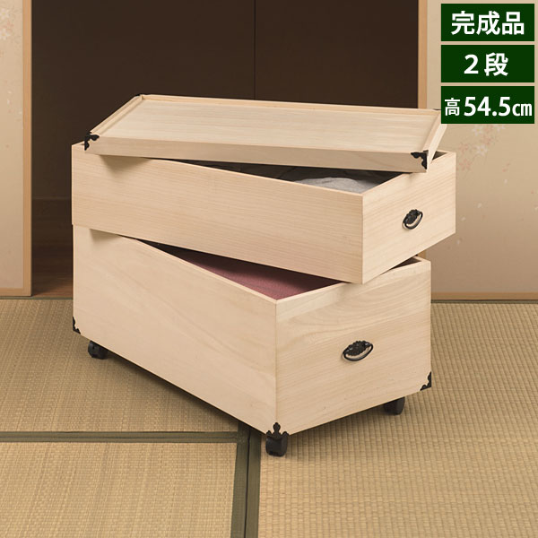製品仕様(完成品) 品番 GB-0018 サイズ(約) 幅42×奥行77(取っ手含む)×高さ54.5(キャスター含む)cm 重量(約) 6kg 材質 本体/天然木(桐材)、天板・底板/天然木桐化粧板 内寸(約) 幅39×奥行72×深さ(浅)...