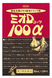 お買い上げいただける個数は5個までです リニューアルに伴いパッケージ・内容等予告なく変更する場合がございます。予めご了承ください。 名　称 ミオDコーワ100α 内容量 50ml×2本 特　徴 強壮生薬エキス配合ドリンク剤 効能・効果 滋養...