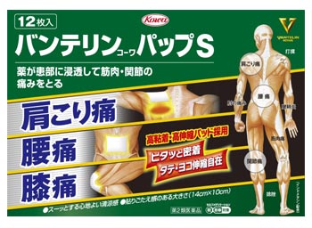 お買い上げいただける個数は5個までです リニューアルに伴いパッケージ・内容等予告なく変更する場合がございます。予めご了承ください。 名　称 興和　バンテリンコーワパップS 内容量 12枚入（1枚：14cm×10cm） 特　徴 ◆外用鎮痛消炎...