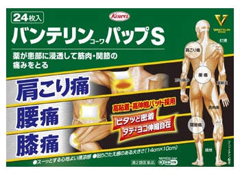 お買い上げいただける個数は5個までです リニューアルに伴いパッケージ・内容等予告なく変更する場合がございます。予めご了承ください。 名　称 興和　バンテリンコーワパップS 内容量 24枚入（1枚：14cm×10cm） 特　徴 ◆外用鎮痛消炎...