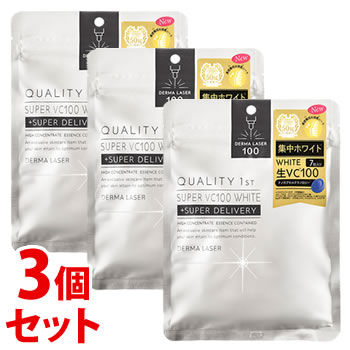 リニューアルに伴いパッケージ・内容等予告なく変更する場合がございます。予めご了承ください。 名　称 《セット販売》　QUALITY FIRST　クオリティファースト　ダーマレーザー　スーパーVC100　ホワイトマスク 内容量 7枚×3個 特...