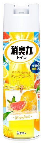 リニューアルに伴いパッケージ・内容等予告なく変更する場合がございます。予めご了承ください。 名　称 エステー　消臭力　トイレ用スプレー　グレープフルーツ 内容量 365ml 特　徴 ◆トイレまるごと消臭　瞬間すっきり！ ◆3D広角ジェット噴...