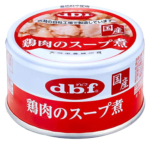リニューアルに伴いパッケージ・内容等予告なく変更する場合がございます。予めご了承ください。 名　称 デビフ　鶏肉のスープ煮 内容量 85g 特　徴 ◆国産 ◆犬用栄養補完食 ◆若鶏の胸肉を食べやすい大きさにカットして、じっくり煮込みました。...