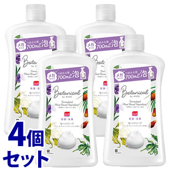 リニューアルに伴いパッケージ・内容等予告なく変更する場合がございます。予めご了承ください。 商品名称 《セット販売》　ミューズ　泡ハンドソープ　ボタニカル　メガサイズ　詰替用 内容量 700ml×4個 特徴 ●「Botanical by M...