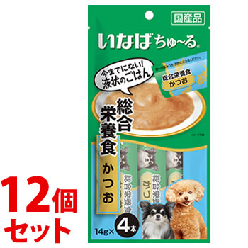 リニューアルに伴いパッケージ・内容等予告なく変更する場合がございます。予めご了承ください。 名　称 《セット販売》　ちゅーる　総合栄養食　かつお 内容量 (14g×4本)×12個 特　徴 ◆ちゅーっと出して、なめるだけで簡単に栄養補給。 ◆...