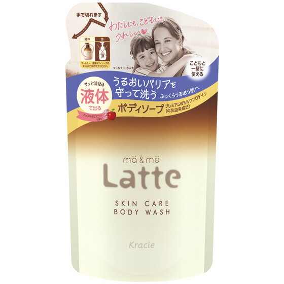 リニューアルに伴いパッケージ・内容等予告なく変更する場合がございます。予めご了承ください。 商品名称 マー＆ミー　ボディソープ　詰替 内容量 360mL 特徴 ●変化を感じるおとなの肌と、成長過程のこどもの肌に●液体で出る●少量でサッと泡立...
