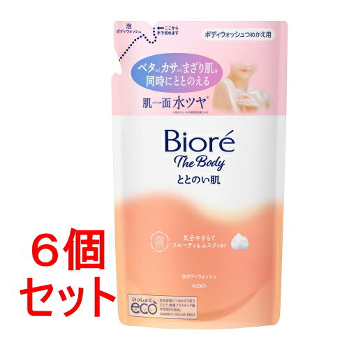 リニューアルに伴いパッケージ・内容等予告なく変更する場合がございます。予めご了承ください。 商品名称 ビオレ ザボディ ととのい肌　フルーティ＆ムスクの香り　つめかえ　440ml 内容量 440ml×6 特徴 湿度変化にさらされた「ベタつく...