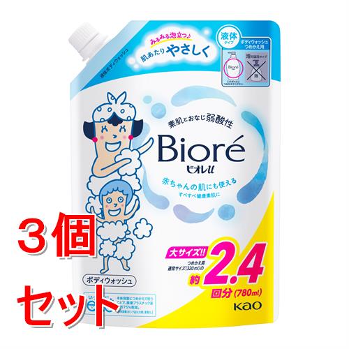 リニューアルに伴いパッケージ・内容等予告なく変更する場合がございます。予めご了承ください。 &nbsp; 商品名称 花王 ビオレU　プレーン　つめかえ用　780ml 内容量 780mL&times;3 特徴 ●大サイズ！！&nbsp;●つめ...