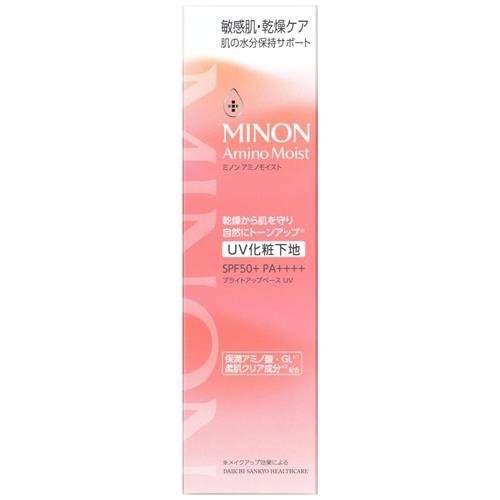 リニューアルに伴いパッケージ・内容等予告なく変更する場合がございます。予めご了承ください。 &nbsp; 商品名称 第一三共 ミノン アミノモイスト ブライトアップベース UV25g 内容量 25g 特徴 ◆紫外線や乾燥などから肌を守る化粧...