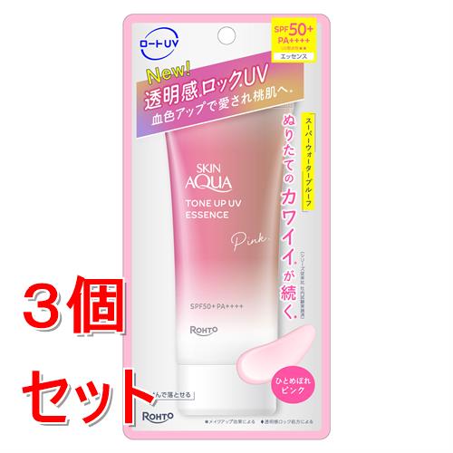 リニューアルに伴いパッケージ・内容等予告なく変更する場合がございます。予めご了承ください。 &nbsp; 商品名称 ロート製薬 スキンアクアトーンアップUVエッセンスピンク 内容量 70g&times;3 特徴 ●やわらかく、愛らしい印象の...