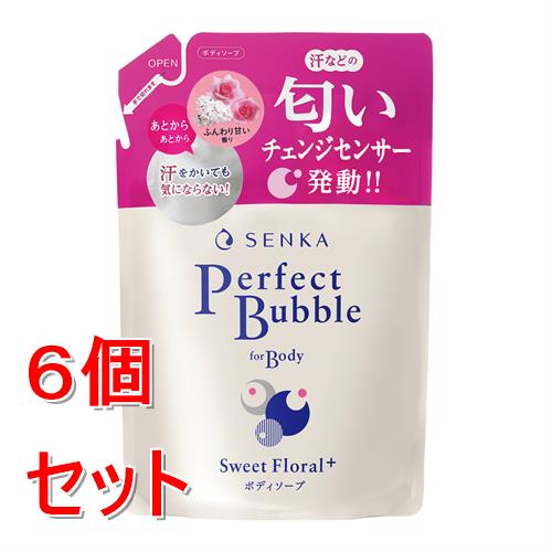 リニューアルに伴いパッケージ・内容等予告なく変更する場合がございます。予めご了承ください。 &nbsp; 商品名称 ファイントゥデイ SENKA　パーフェクトバブル　フォーボディ　スウィートフローラル　f　つめかえ用　350mL　センカ　専...