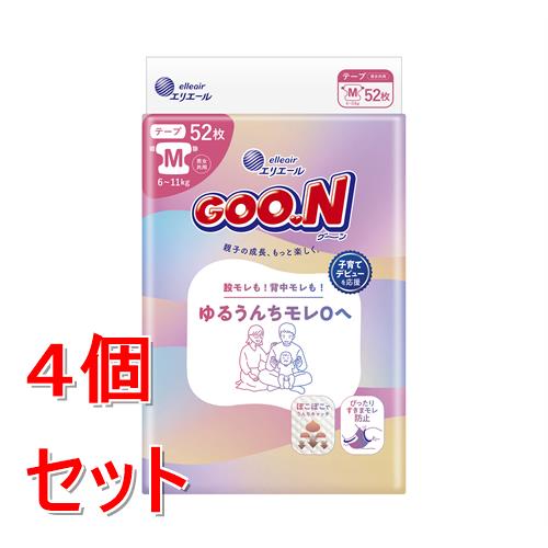 リニューアルに伴いパッケージ・内容等予告なく変更する場合がございます。予めご了承ください。 &nbsp; 商品名称 大王製紙　グーン　ゆるうんちモレ0へ　Mサイズ　52枚 内容量 52枚&times;4 特徴 ぽこぽこでうんちキャッチ：表面...