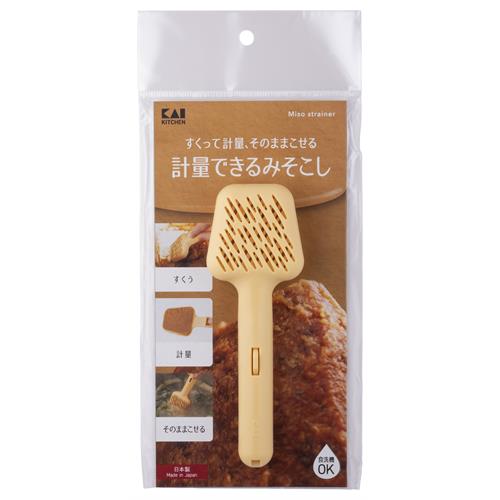 リニューアルに伴いパッケージ・内容等予告なく変更する場合がございます。予めご了承ください。 &nbsp; 商品名称 貝印 　計量できるみそこし　調理小物　クッキング　時短 内容量 1個 特徴 「すくう」「計る」「こす」の3役を1つでできる優...