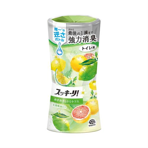 リニューアルに伴いパッケージ・内容等予告なく変更する場合がございます。予めご了承ください。 名　称 スッキーリ！ トイレ用 みずみずしいシトラス 内容量 400ml 特　徴 ◆「逆さボトル」だから最後の1滴まで強力消臭。液残りゼロで香り続け...