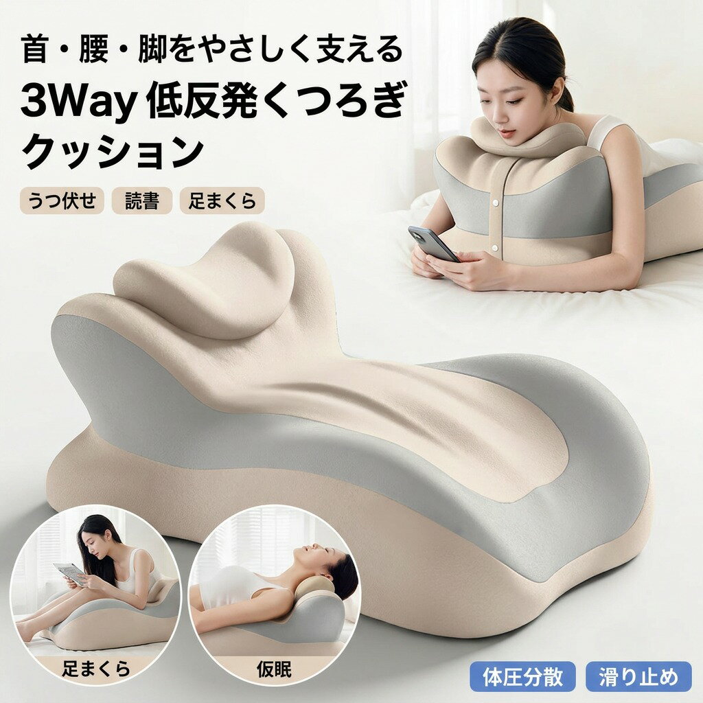 低反発メモリーフォーム 一体成型の低反発メモリーフォームを採用。 体圧をバランスよく分散し、適度な反発力で身体をしっかり支え、安定した使い心地を実現します。 軽量・通気性に優れた素材 通気性の良い素材を使用しているため、 夏は汗がこもりにく...