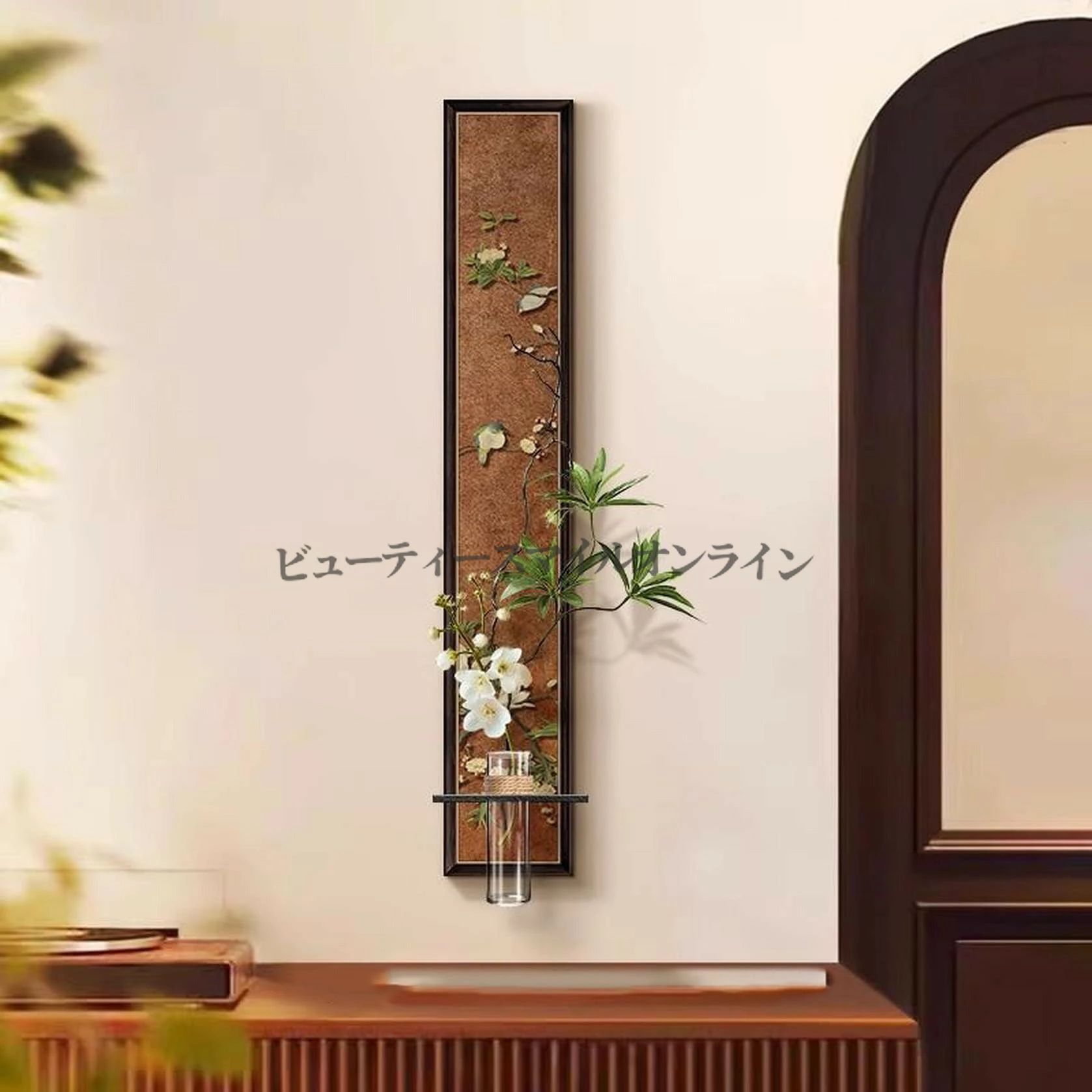 【商品名】縦型 アートパネル 壁掛け 絵画 ウォールデコ 中古風 15x100cm 玄関 廊下 壁面アート 宋の美意識 柄2 水辺の花鳥 花瓶 人工観葉植物 付属 背景壁用 3Dプリント 花鳥画 モチーフ 新築祝い ギフト 北欧風 高級感 ...
