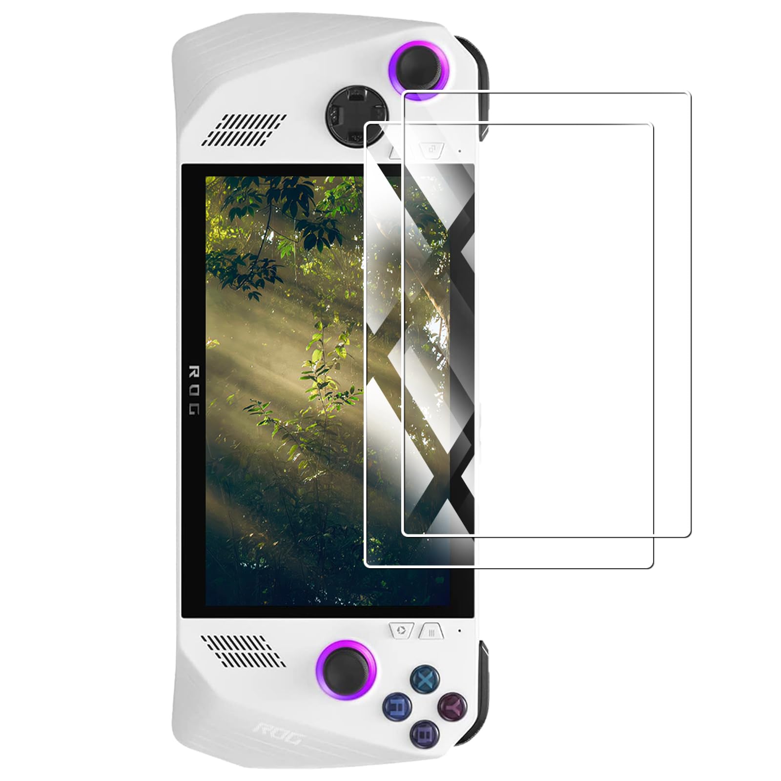 【対応機種】 FOR ASUS ROG Ally (2023) RC71L 用のガラスフイルム専用デザインとなります。 【機能】指紋防止 撥水・撥油加工で皮脂や指紋の付着を防止し、画面を鮮やかに彩ります付属のへらにより貼付後に残った空気簡単...