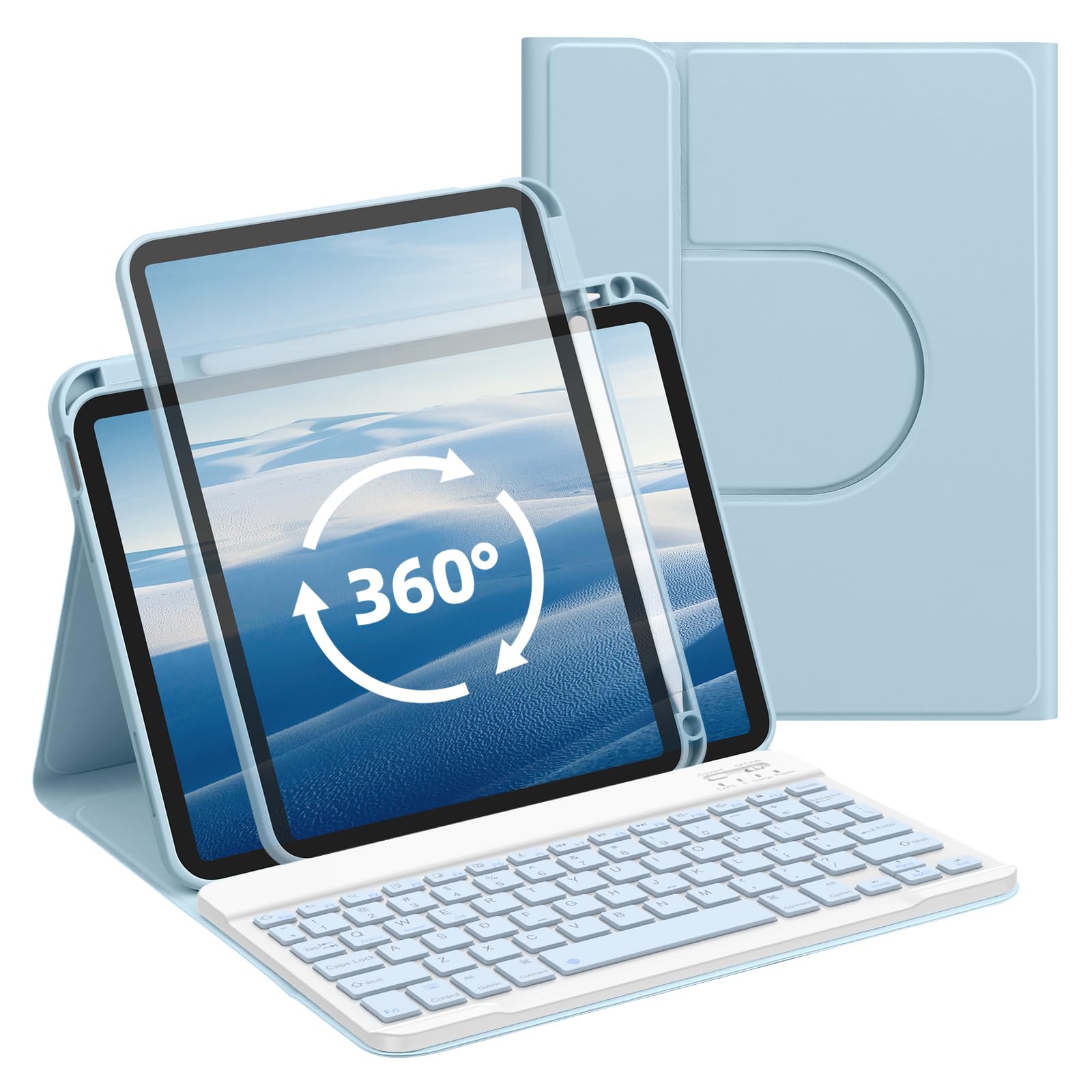 ✦✦【互換性への注意】このキーボードケースは2025年発売iPad第11世代(A16)11インチと2022年発売iPad第10世代10.9インチに対応します。適用モデル番号はA2696/A2757/A2777/A3355/A3356です。ご...