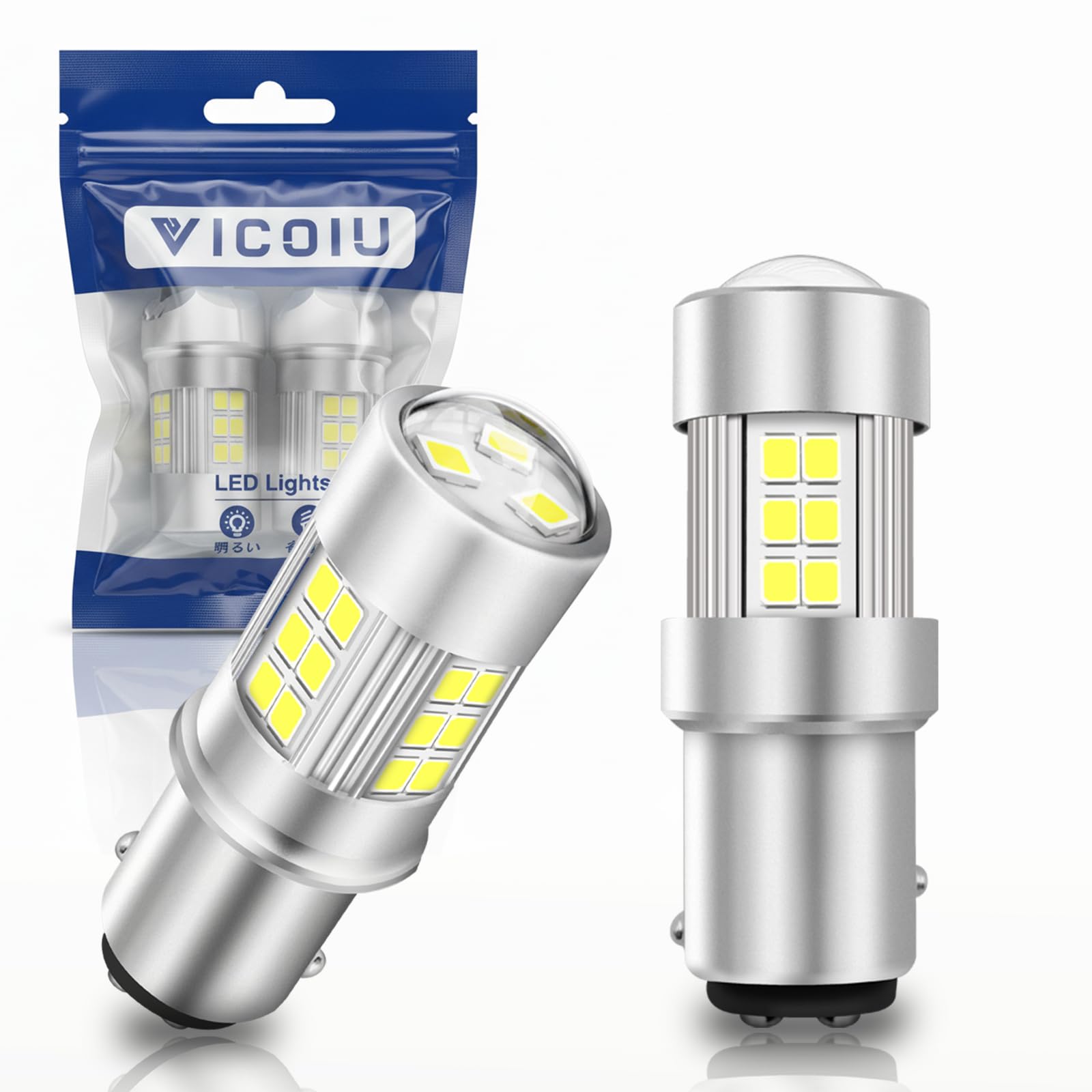 【レンズ設計で光束を最適化】S25 LEDバルブは、27個の2835チップに加え、精密な光学レンズを搭載。レンズ設計により、光を効率よく集束させ、通常のLEDよりも明るく、遠くまで届く光を実現します。これにより、ヘッドライト並みの3000L...